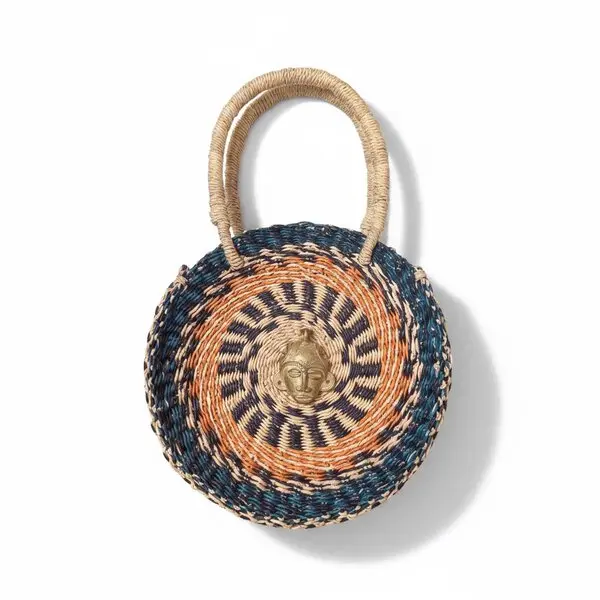 SOKONA Esengo Golden Soil Handwoven Bag - Blue