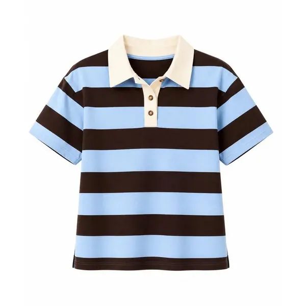 Mind Traveler Filipa Short-sleeved Light And Brown Shirt - Blue