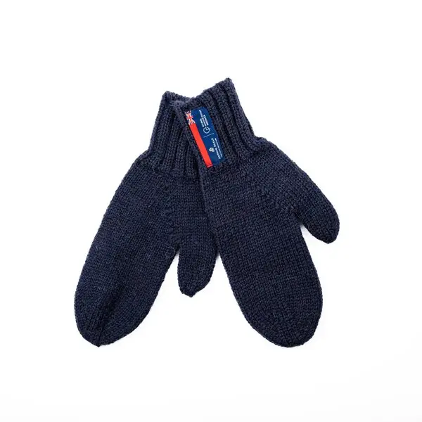 ARTHUR BEALE Maritime Wool Mitten Navy - Blue
