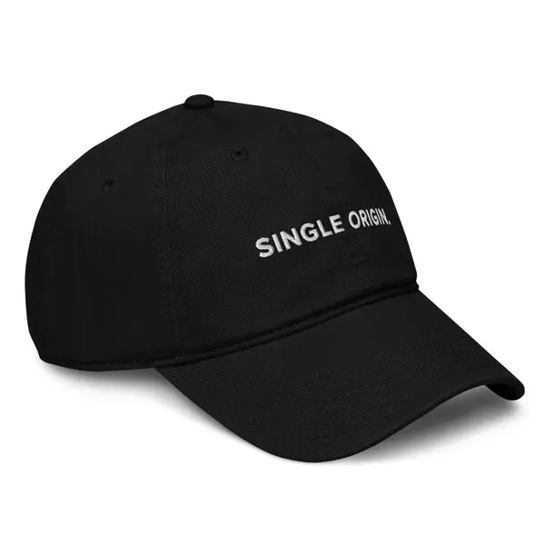 ANCHOR & CREW Gustatory Single Origin. Cotton Embroidered Cap - Black
