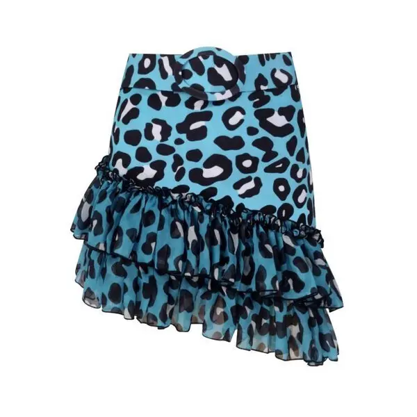 NUR KARAATA Tigra Leo Skirt - Blue