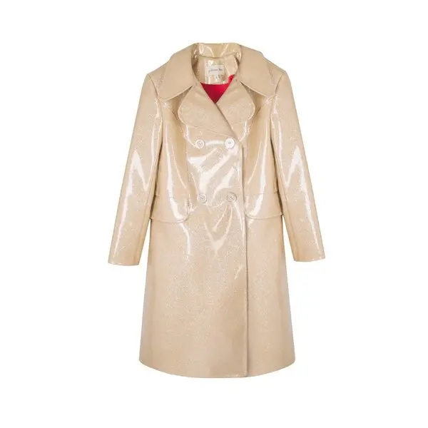 PALOMA LIRA Neutrals Glitter Nude Coat - Brown