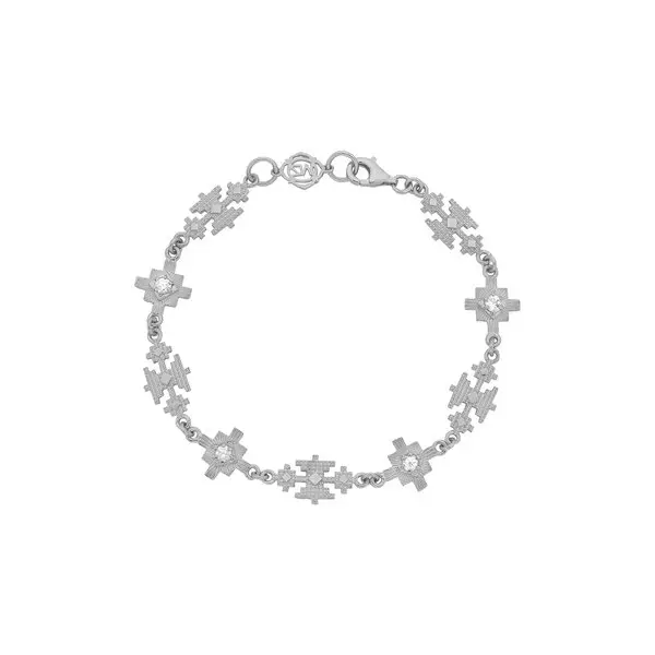 ZOË & MORGAN Silver / White Ayllu Bracelet Silver White Zircon - Silver/white