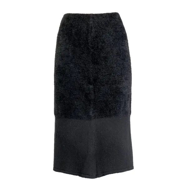 MAISON BOGOMIL Feather-knit Pencil Skirt - Black
