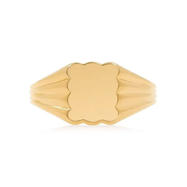 Côté Caché Cloud Pinky Signet Ring - Gold
