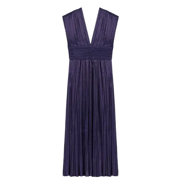 NOCTURNE Sleeveless V-neck Midi Dress