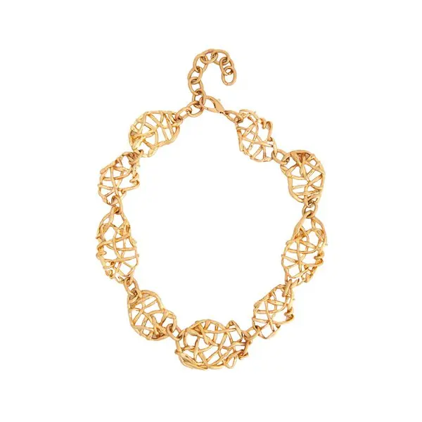 Saachi Twisted Chain Metal Necklace - Gold