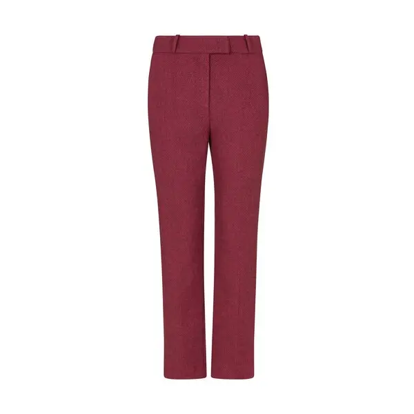 LILY AND LIONEL Pandora Tapered Herringbone Print Trouser - Pink