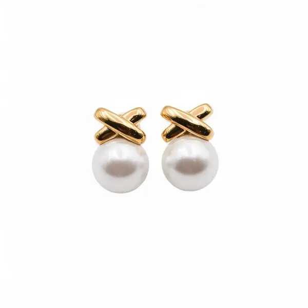 MISS CECILIA Grace Pearl Earrings - White