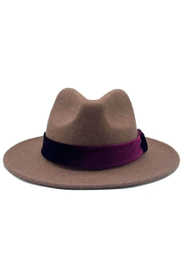 NOOKI DESIGN Frankie Wool Fedora-mink - Brown