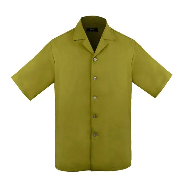 DAVID WEJ Kingston Linen Blend Shirt Olive - Green