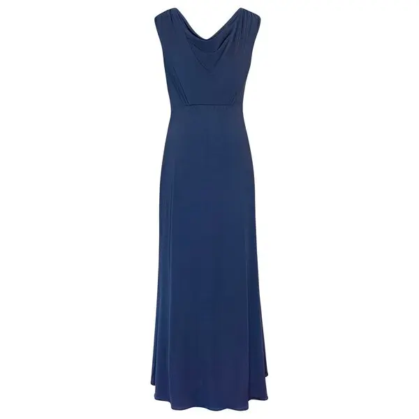 ALIE STREET LONDON Cruise Cowl Neck Gown In Midnight - Blue