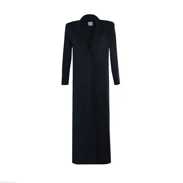 VESTIAIRE D'UN OISEAU LIBRE Cashmere Blend Maxi Coat - Black