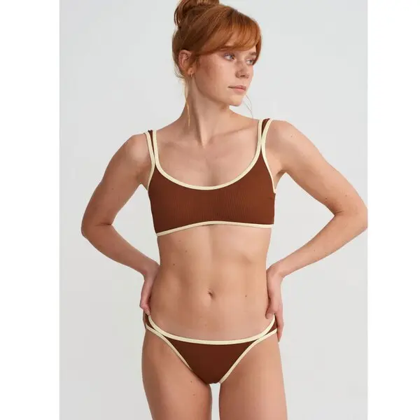 YORSTRULY Duet Surf Bikini Bottom Malt - Brown