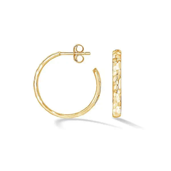 DOWER & HALL Hammered Hoop Nomad Earrings - Gold