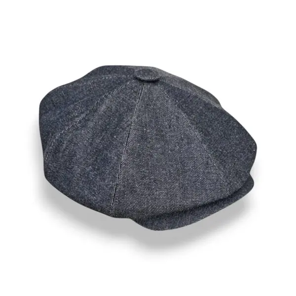 MISTER MILLER - MASTER HATTER Finch's Jeans Oversized Bakerboy Cap In Denim - Blue