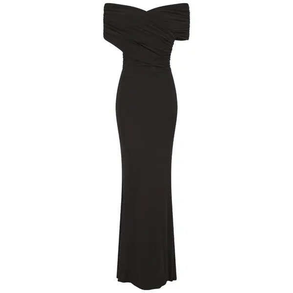 CELESTINE & MAE Primula Maxi Dress In Navsoul - Black