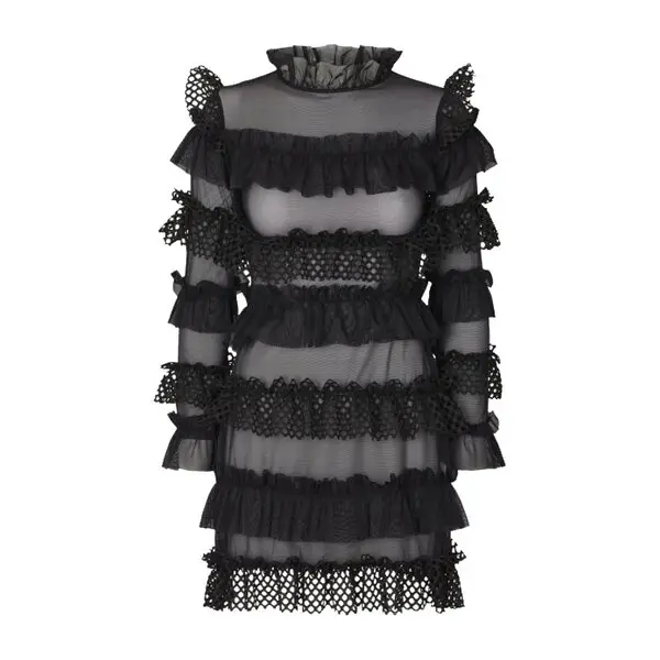 OW Grace Ruffle Dress - Black