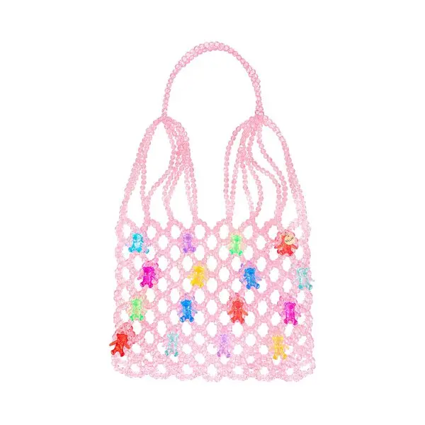 TILLIE BEADS Bear Hug Beach Bead Bag - Pink