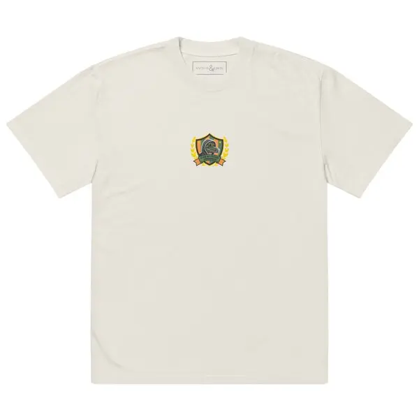 ANCHOR & CREW Neutrals Faded Bone C. F. Cocodrilo El Clasico Football Cotton Oversized T-shirt - White