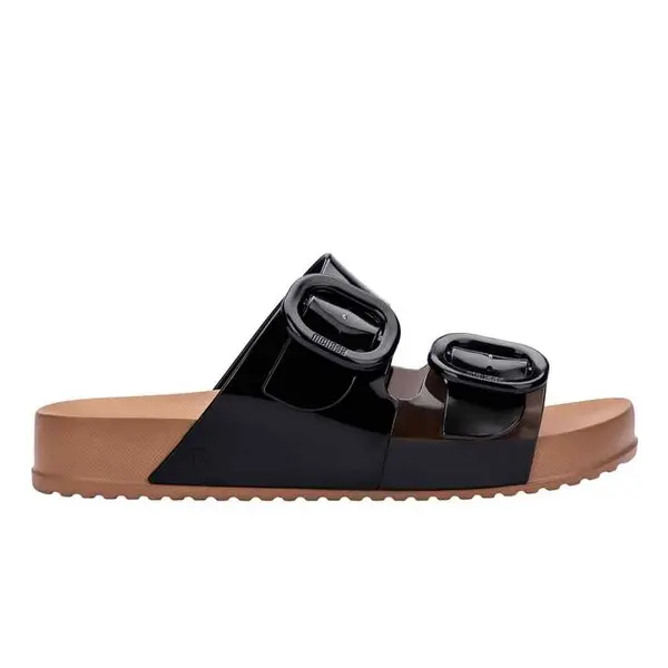 Melissa Brown / Black Cozy Slide Brown, Black - Brown/black