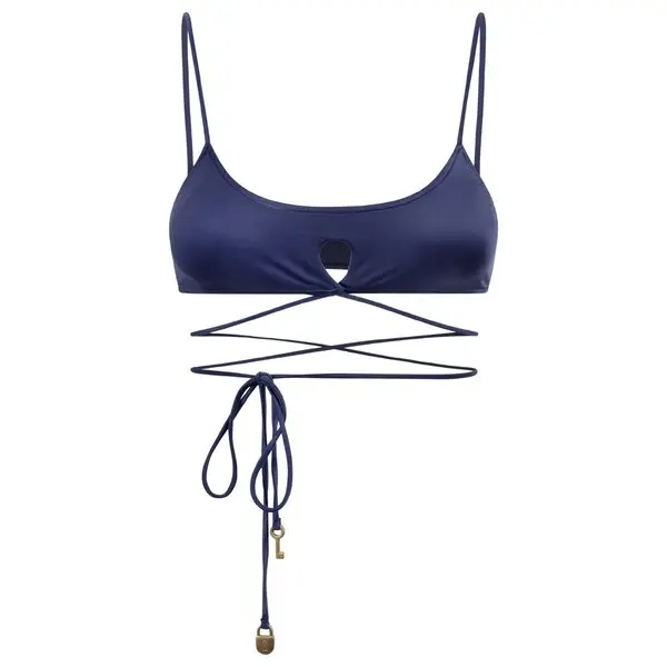 BIANCA RESORTWEAR Romi Bikini Top In Charcoal - Blue