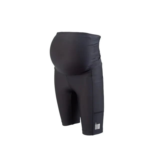 DUOFIT MATERNITY ACTIVEWEAR Bobbi Maternity Biker Shorts - Black