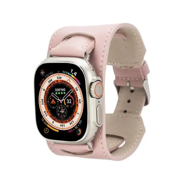 LEATHERE Leather Apple Watch Strap Cuff Houston - Gold