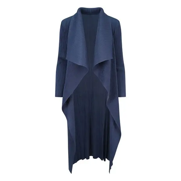 BEATRICE VON TRESCKOW Navy Waterfall Crinkle Coat - Blue