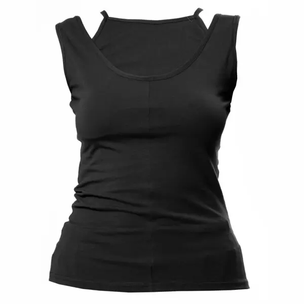 METAMORPHOZA Cutout Tank Top - Black