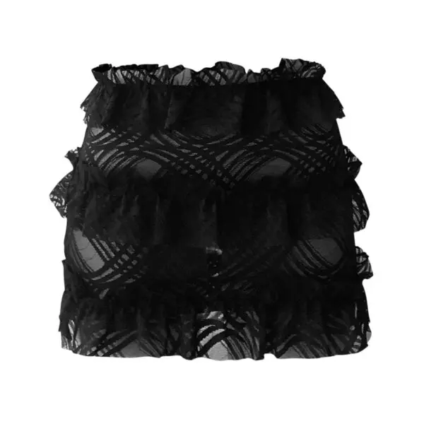 OW Grace Ruffle Mini Skirt - Black
