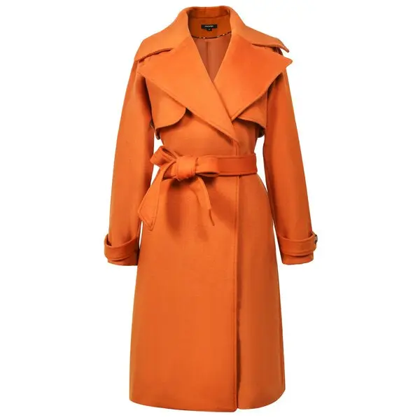 SMART AND JOY Shoulder Flaps Woolen Coat