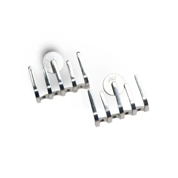 JAGGED HALO JEWELRY Claw Earrings Gold - White