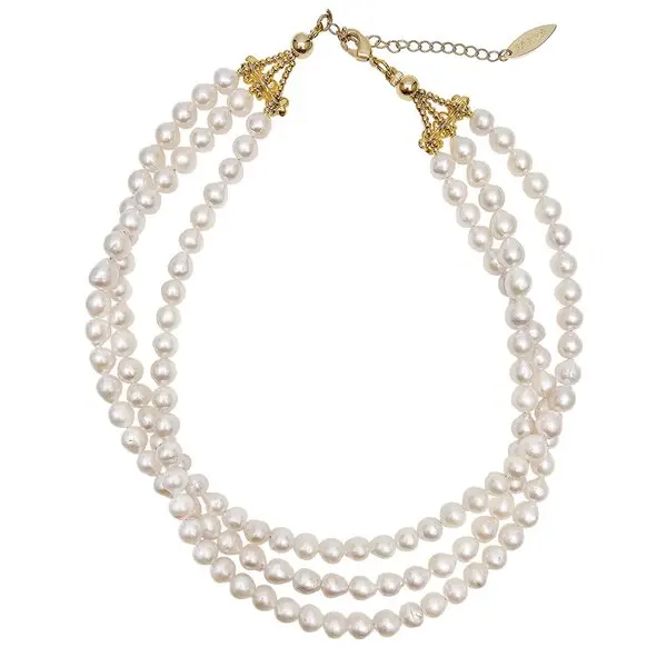 FARRA Elegance Multi-layers Freshwater Pearls Necklace