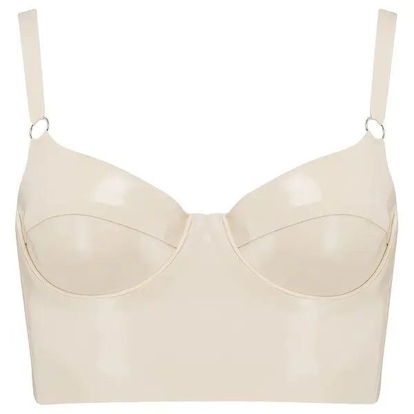ELISSA POPPY Latex Full Cup Bra - White