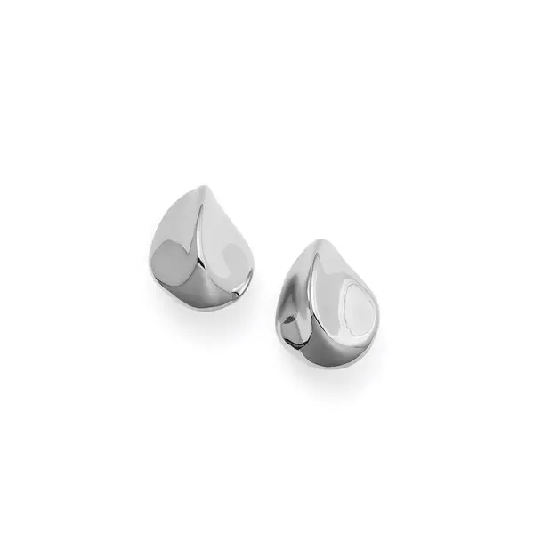 SHABELLA NYC Sculptural Drop Earrings - Silver