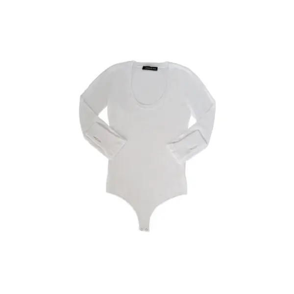 CIRCULAR PATH U Neck Long Sleeve Bodysuit
