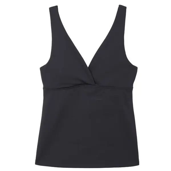 MAMU DREAM Soft-sculpt Stretch Wrap Top - Black