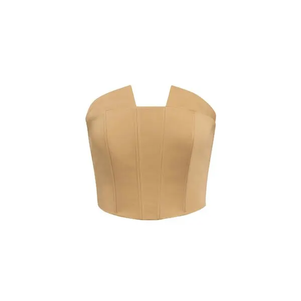 Sélone Veyra Corset Top / Warm Camel - Brown