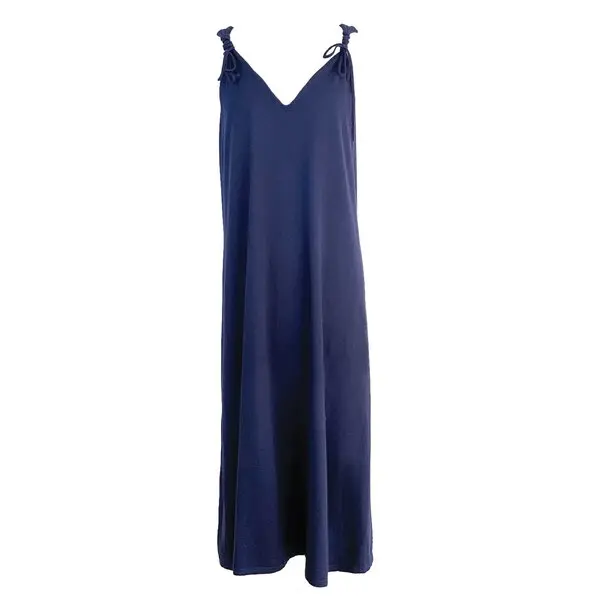 ZENZEE Cashmere Maxi Slip Dress Navy - Blue