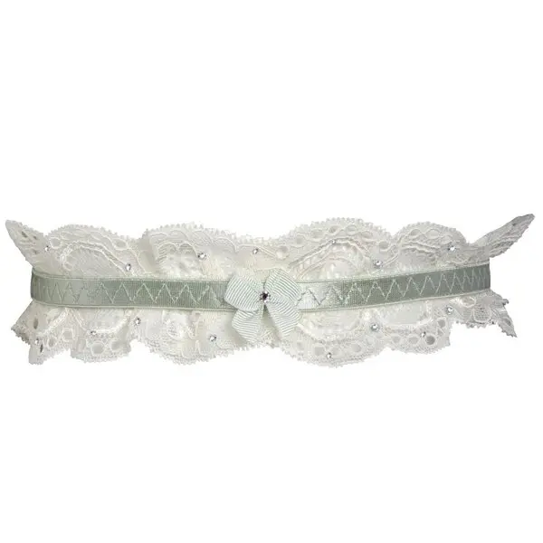 TALLULAH LOVE Swarovski Crystal Bridal Garter - White