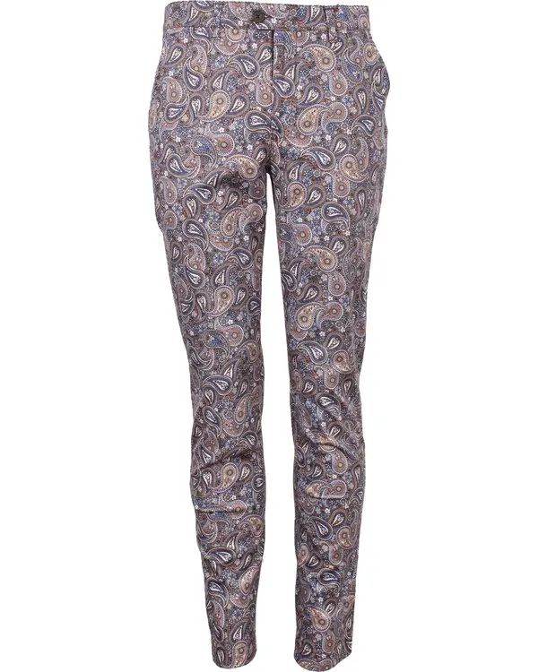 LORDS OF HARLECH Grey / Blue Jack Lux Trippy Paisley Pant Grey - Grey/blue