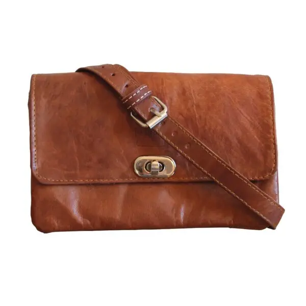 BERBER LEATHER Neutrals The Kenitra Soft Cross-body Bag In Tan - Brown