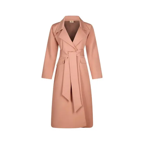 NUMBAT Neutrals Elspeth Cotton Midi Coat - Black/orange