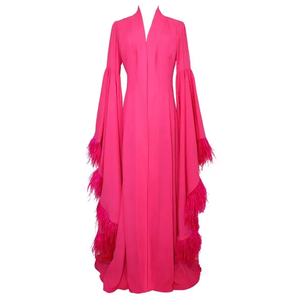 AK ROYALTY RESORTWEAR Melanie Waterfall Kimono Cypress - Pink
