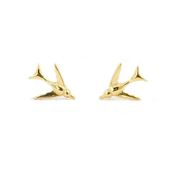 LEE RENEE Swallow Earrings - Gold