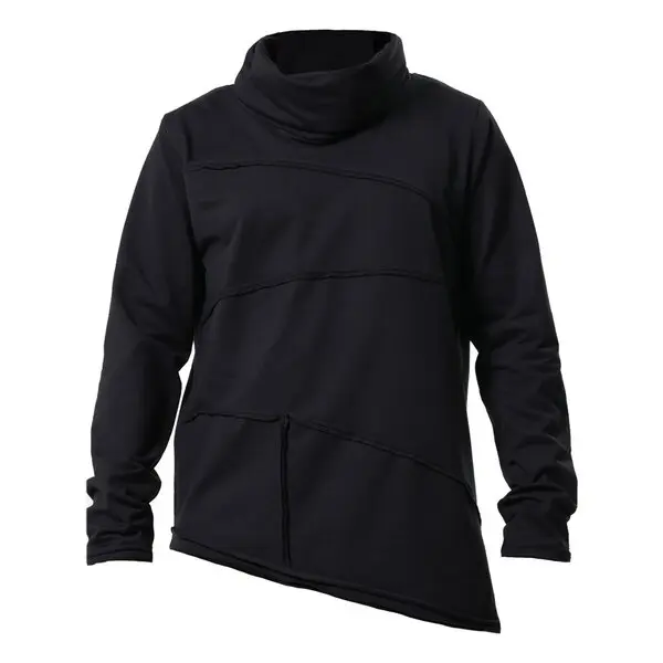 METAMORPHOZA Cotton Turtleneck Top - Black