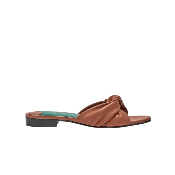 FLORRIE Emma Flat Sandal Leather - Brown