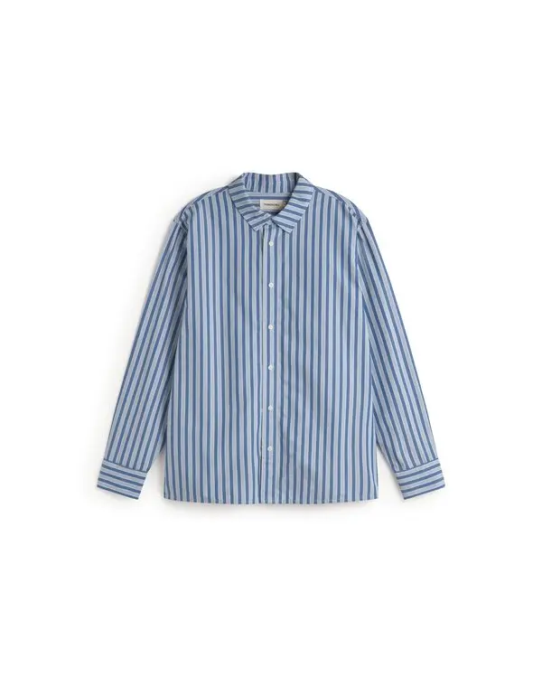 THINKING MU Jimbo Striped Shirt - Blue