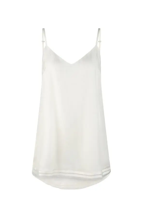 DREF Maldives Pure Silk Cami Ivory - White